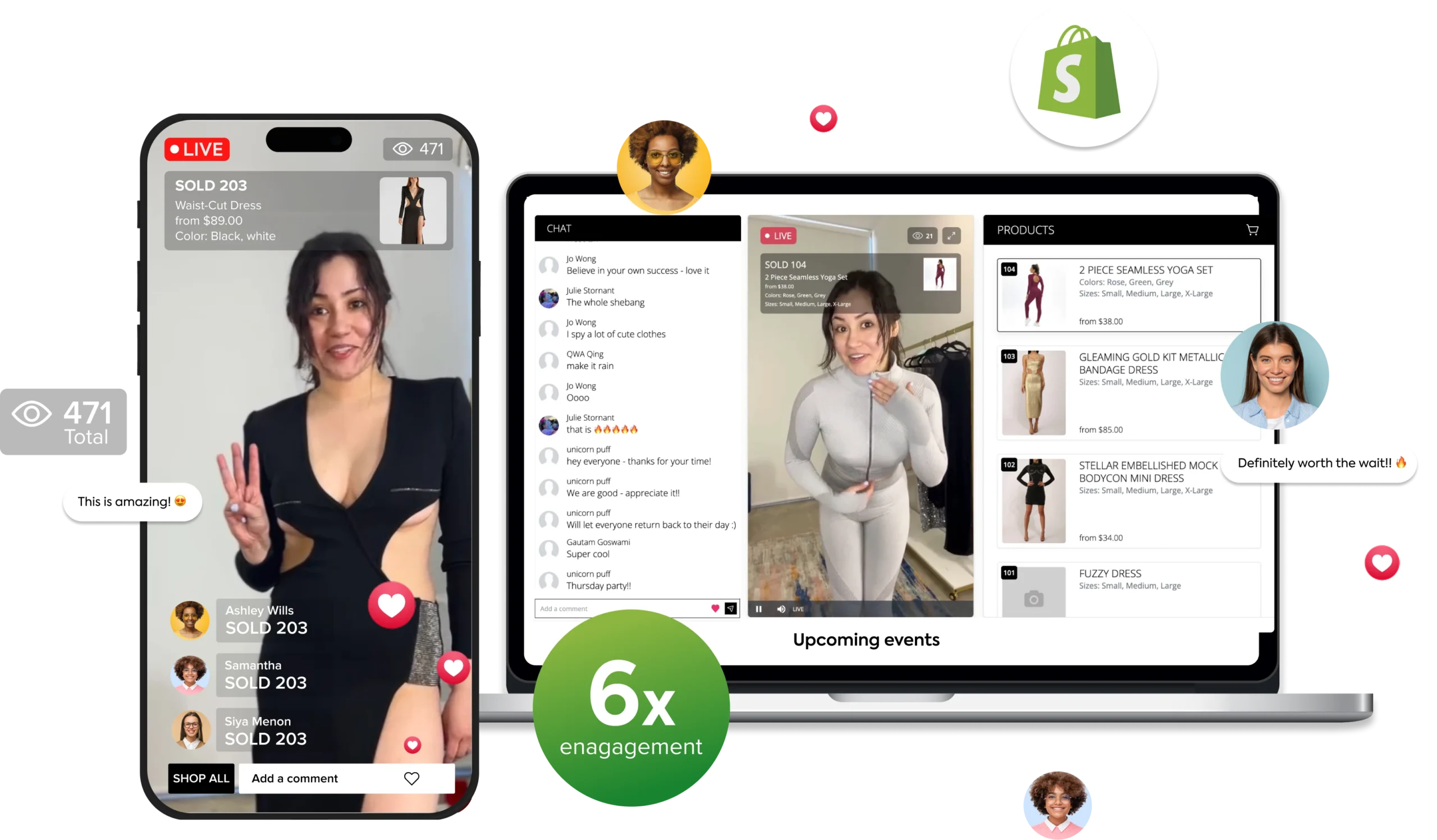6X Engagement with Live Selling on Shopify - videeo.live
